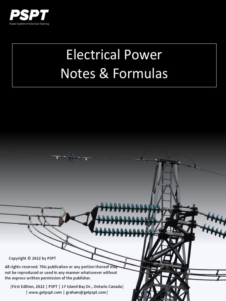 Electrical Power Notes and Formulas | PDF | Watt | Relay