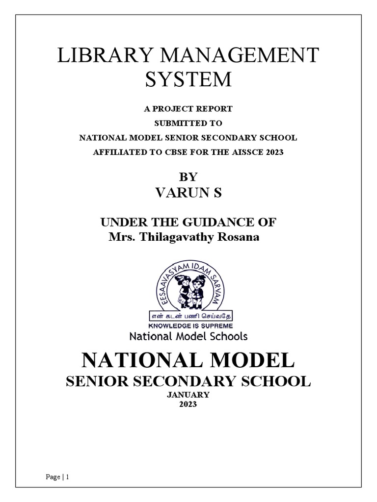 CS Class 12 Project | PDF | Python (Programming Language) | Library (Computing)