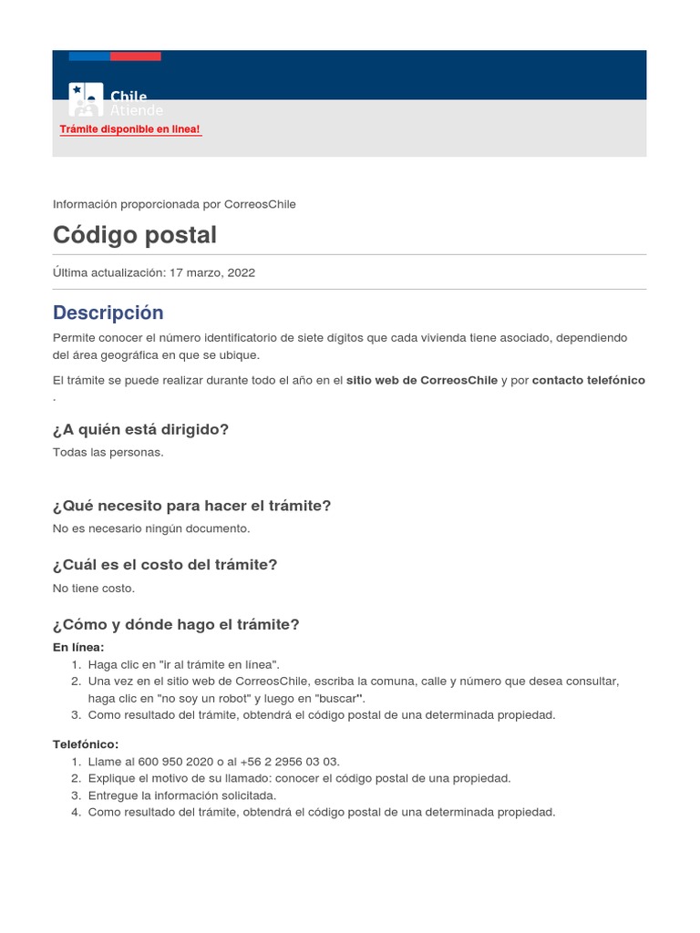 Código Postal | PDF | Derecho
