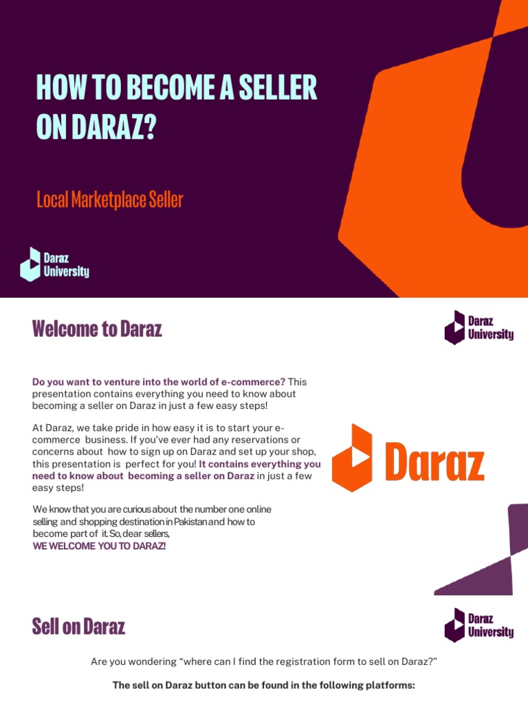 How to Register as a Daraz Seller | PDF | Cheque | Information