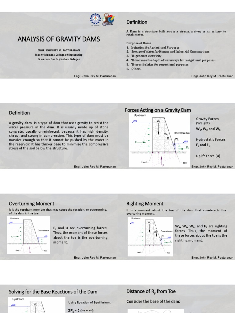 Gravity Dams: Engineering Insights | PDF | Dam | Force