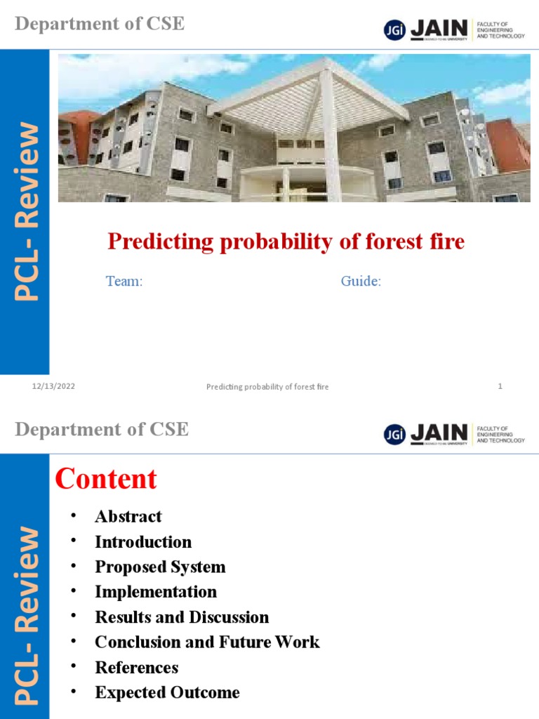 Predicting Probability of Forest Fire: Team: Guide | PDF | Wildfire | Fires