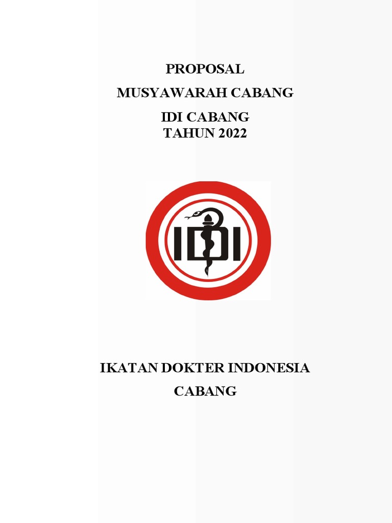 Proposal Musyawarah IDI 2022 | PDF