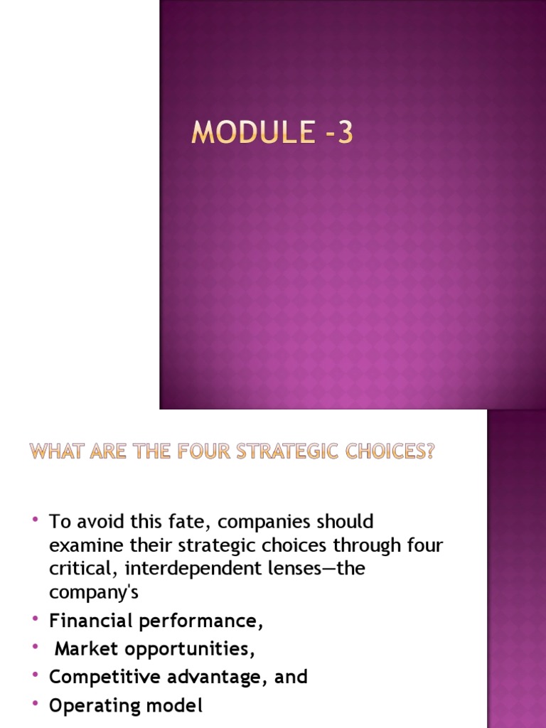 Module 3 Strategic MGMT | Download Free PDF | Strategic Management | Competitive Advantage