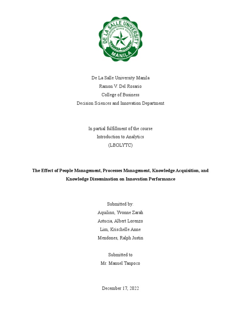 LBOLYTC - Group 9 - Final Paper | PDF | Dependent And Independent Variables | Regression Analysis
