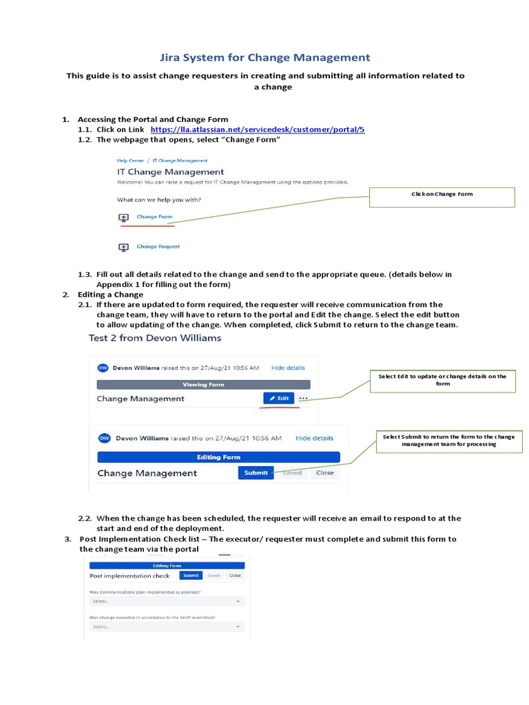 Training Document - Jira Change Management IT | PDF | Software ...