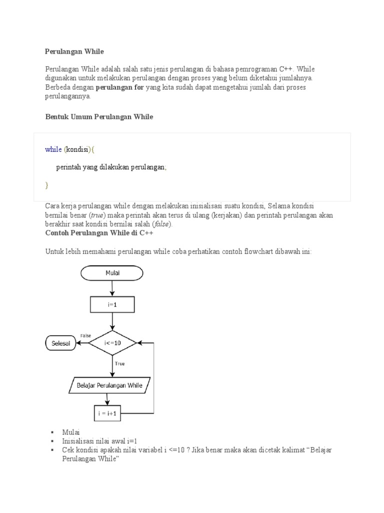Perulangan While & Do While C++ | PDF
