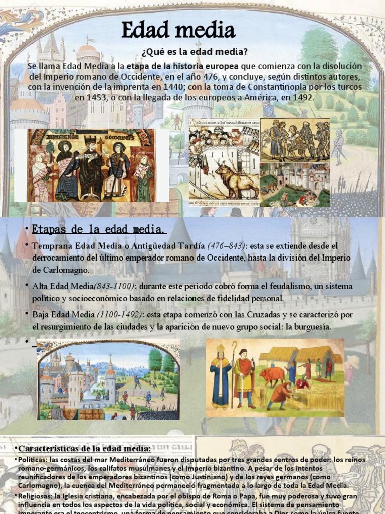 Características de la Edad Media | PDF | Edades medias | imperio Bizantino