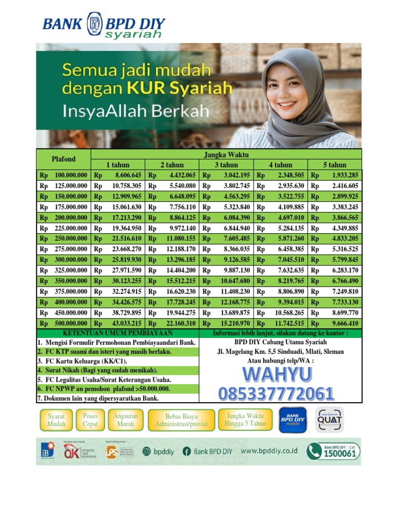 BROSUR KUR BPD DIY Syariah | PDF