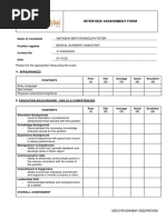 3.interview Assessment Form Template | PDF | Communication | Behavioural Sciences