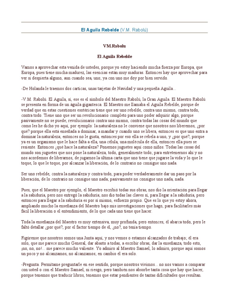 El Aguila Rebelde | PDF | Sabiduría