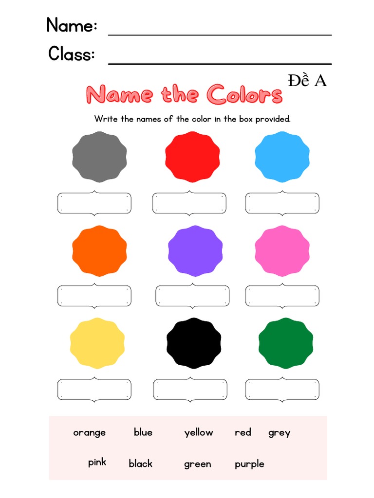 Color Matching Worksheet | PDF