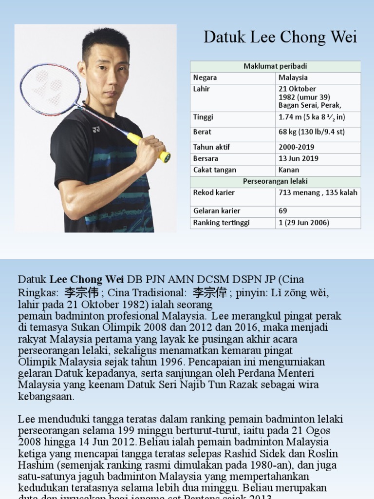 Datuk Lee Chong Wei | PDF