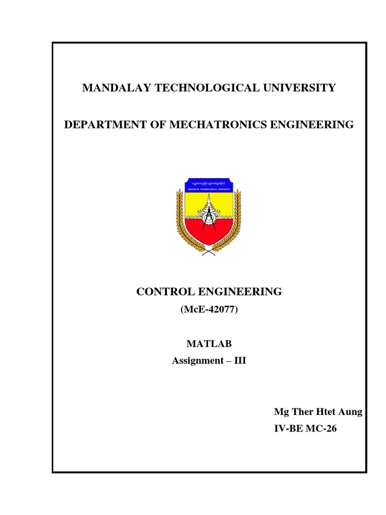 MatLab Assignment | PDF | Force | Damping