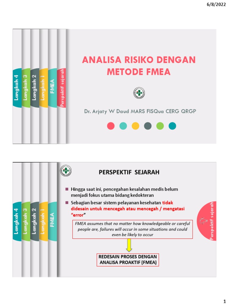 Analisa Risiko Dengan Metode FMEA 080622 | PDF