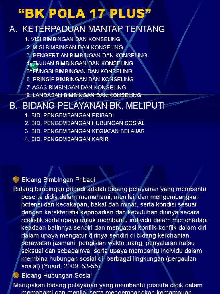 PENGENALAN BK Pola 17+ | PDF | Karier & Perkembangan