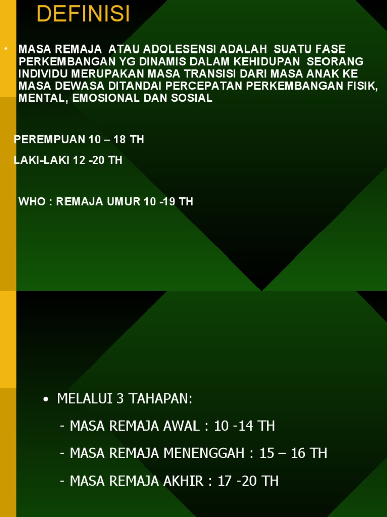 Fase Perkembangan Remaja dan Pubertas | PDF | Gaya Hidup