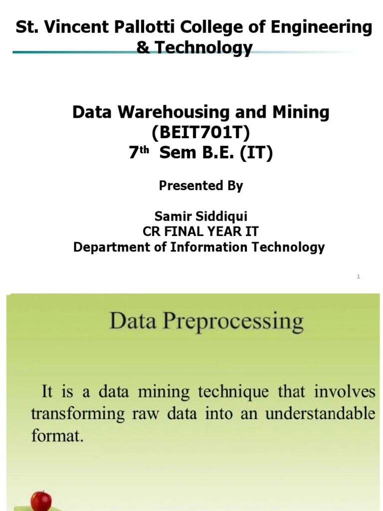 Unit 2 - Data Preprocessing | PDF | Principal Component Analysis | Data