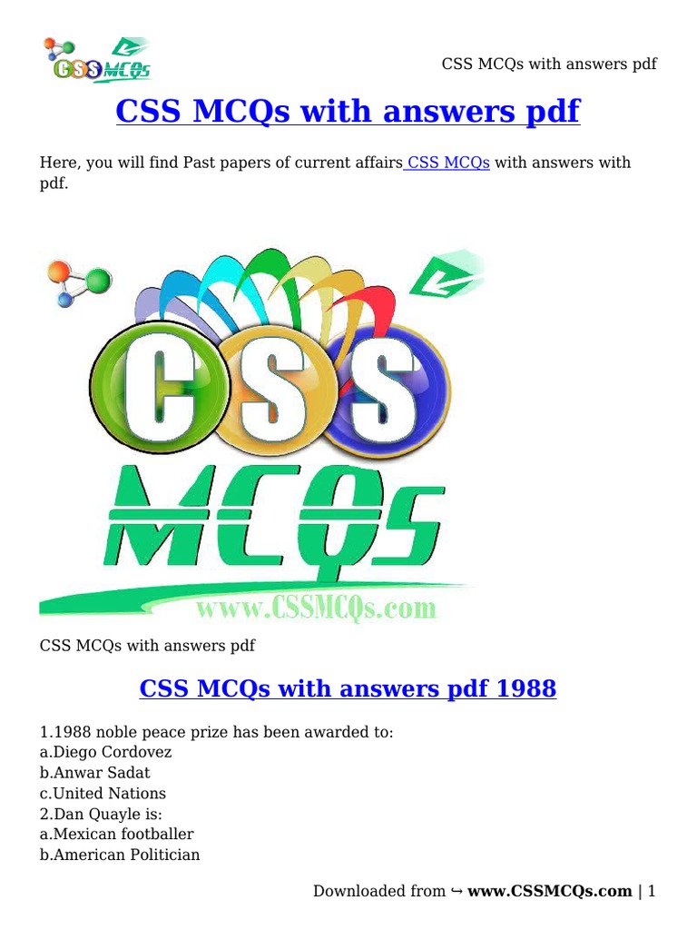 Css Mcqs With Answers Pdf Pdf 