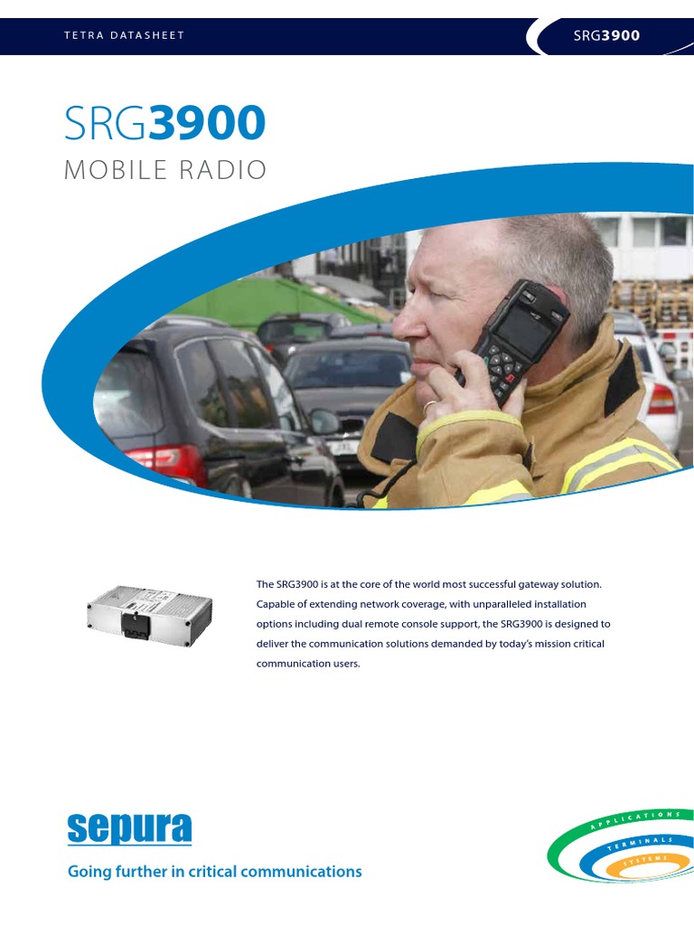 0004 1016 V4-Datasheet-Tetra-Srg3900 English LR | PDF | Radio | Global ...