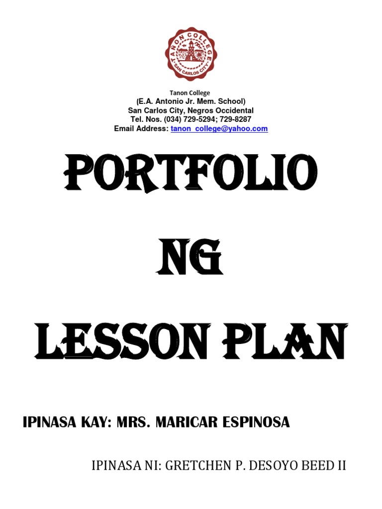 Final Lesson Plan1 | PDF