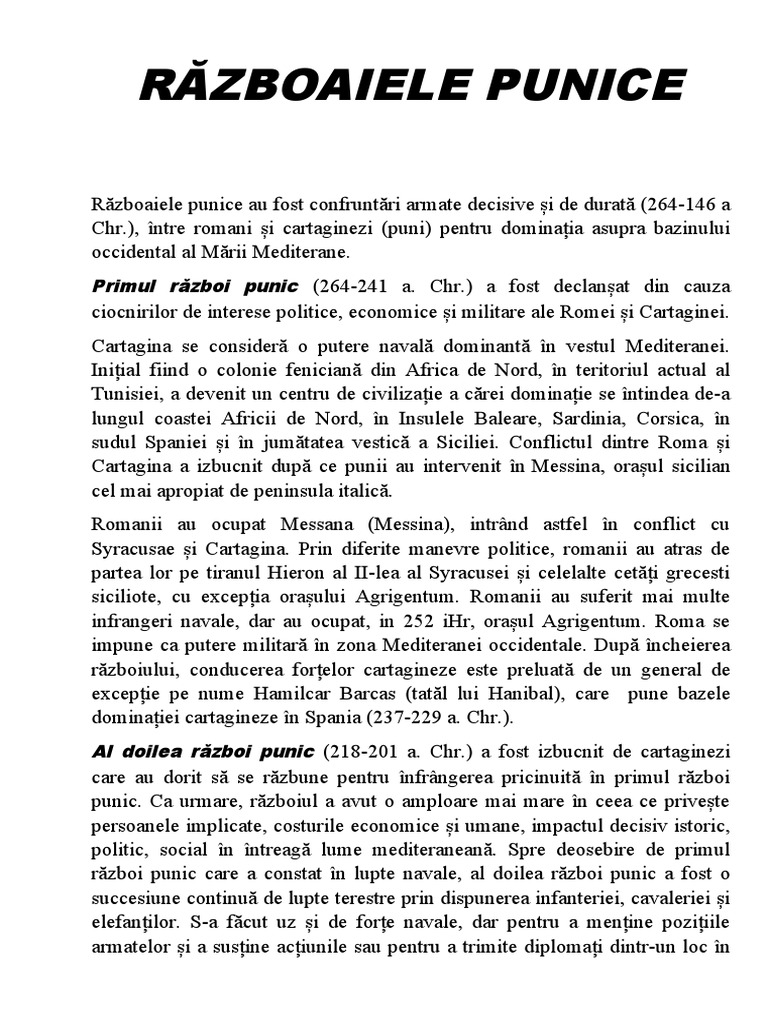 Razboaie Punice | PDF