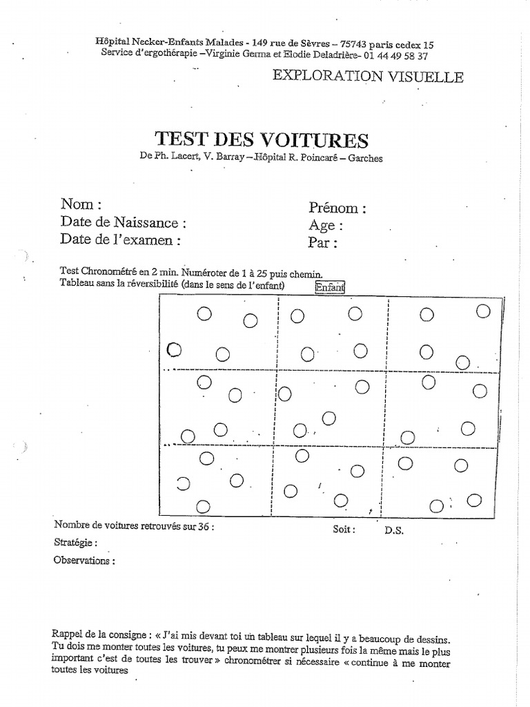 Test des voitures | PDF
