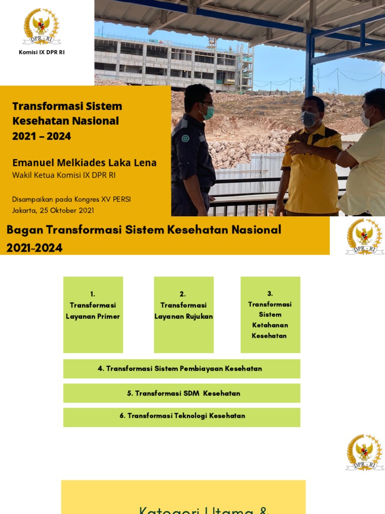 Transformasi Sistem Kesehatan Nasional 2021 2024 Emanuel Melkiades