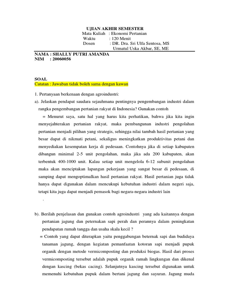 Shally Putri Amanda - 20060056 | PDF | Teknologi & Rekayasa