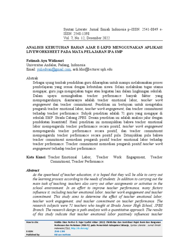 Template JSL FIX (1) | PDF | Communication | Science
