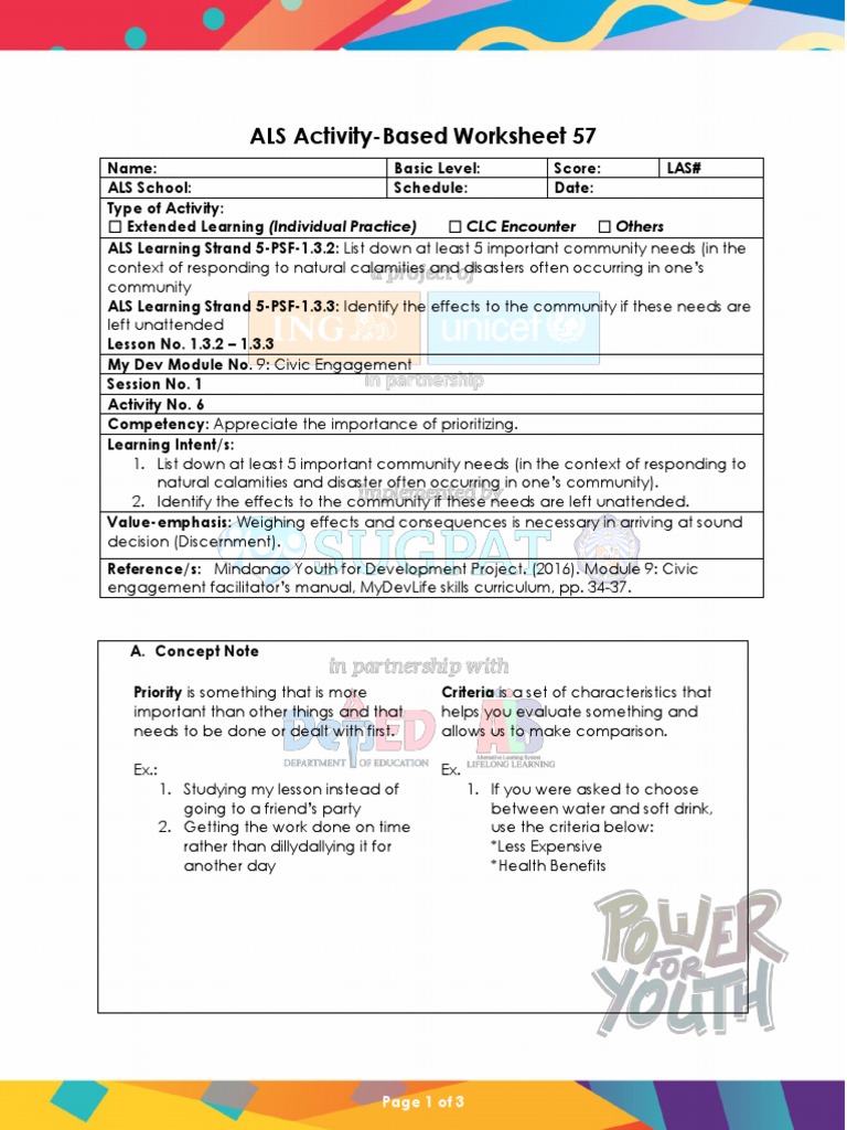 Worksheet 57 - GenEd | PDF | Behavior Modification | Communication