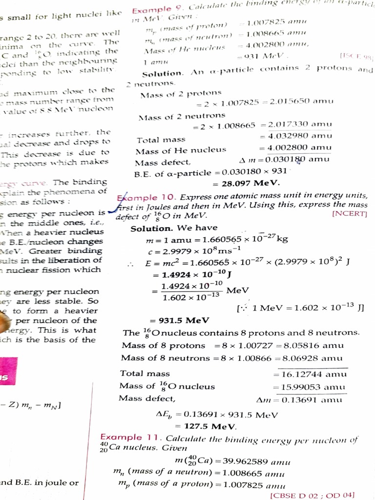Nuclear Binding Energy Calculations | PDF | Atomic Nucleus | Neutron
