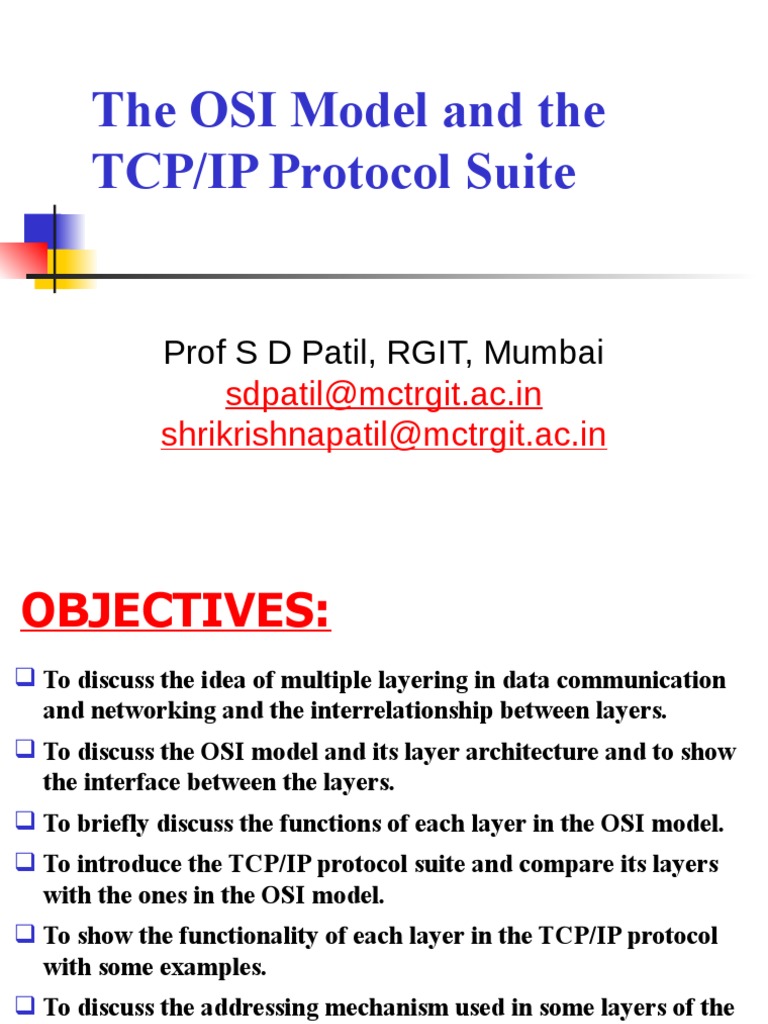 Ch2-TCPIP Suite SDP | PDF | Osi Model | Internet Protocols