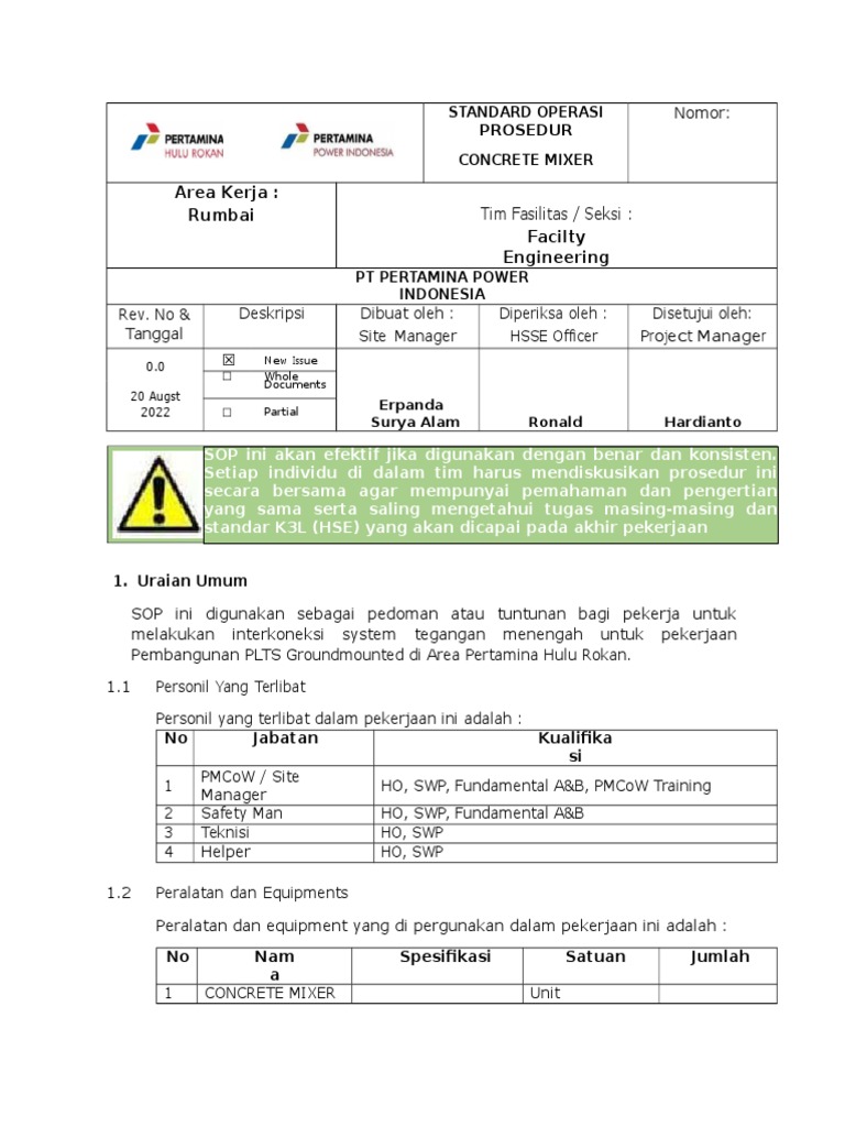 Sop Concrete Mixer-1 | PDF