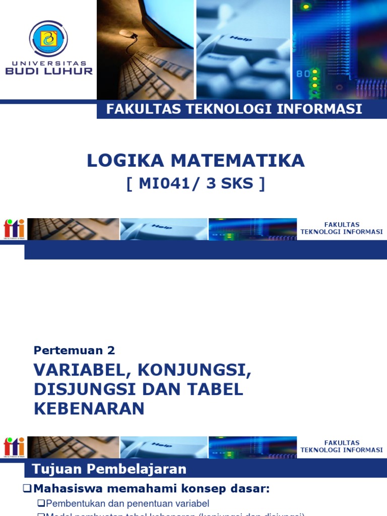 2 Variabel Dan Tabel Kebenaran | PDF