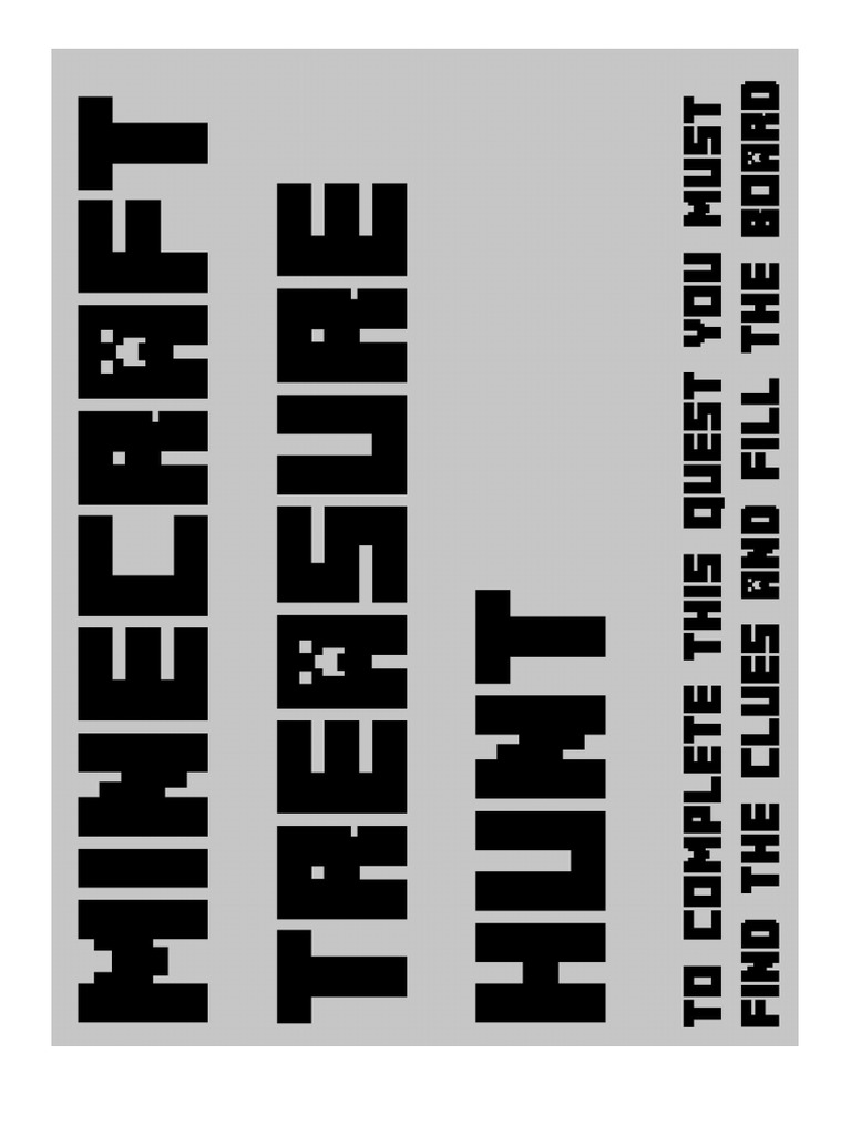 Minecraft Treasure Hunt | PDF