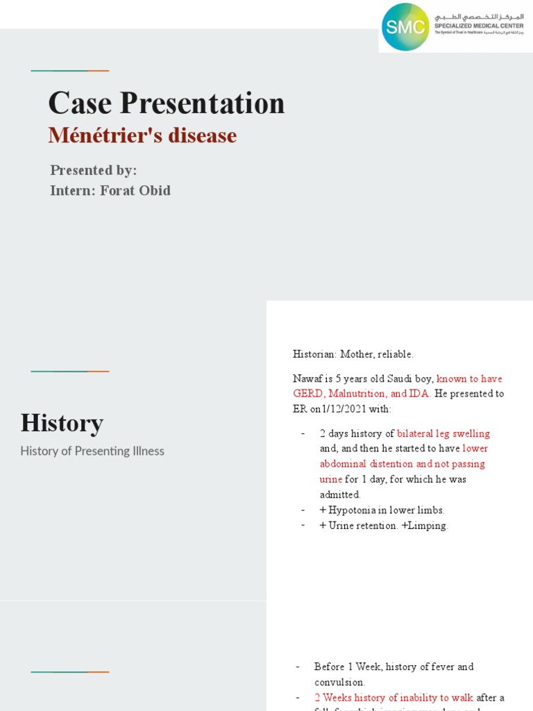 Ménétrier's Disease Case Presentation | PDF | Medical Specialties | Clinical Medicine