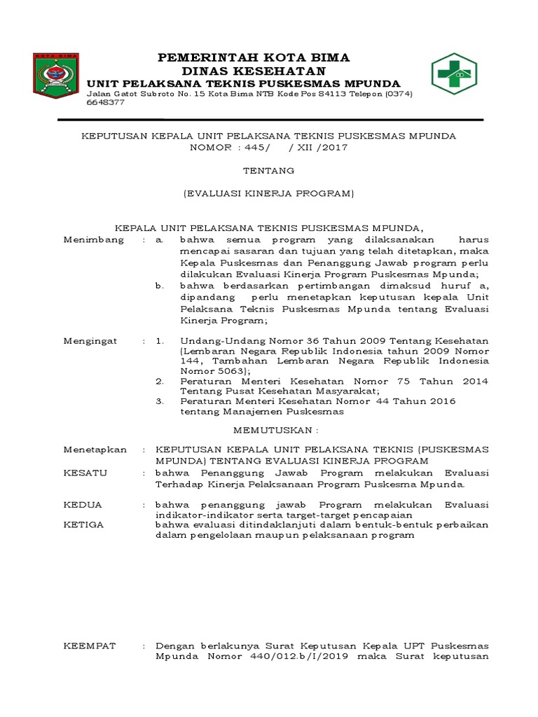 Evaluasi Kinerja Program | PDF