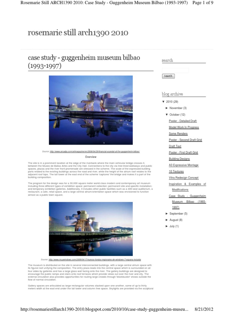 Case-Study of Guggenheim Museum | PDF | Architect | Museum