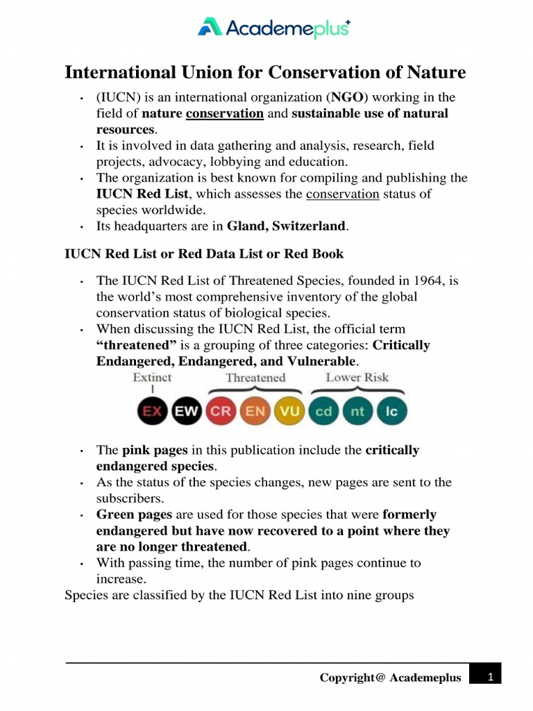 Iucn Status For J&K Wildlife Species Complete | PDF