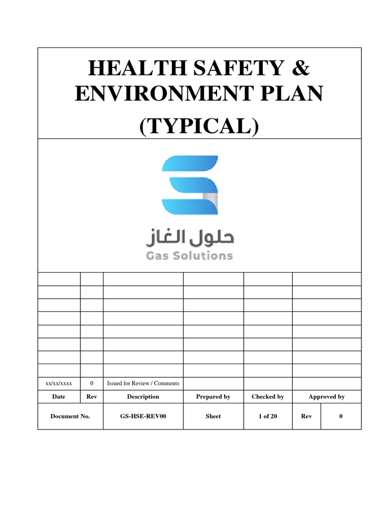 HSE Plan | PDF | Occupational Safety And Health | Emergency