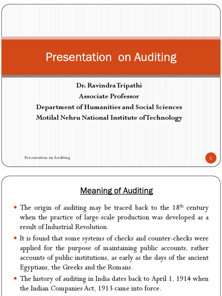 Auditing Presentation | PDF | Audit | Financial Audit