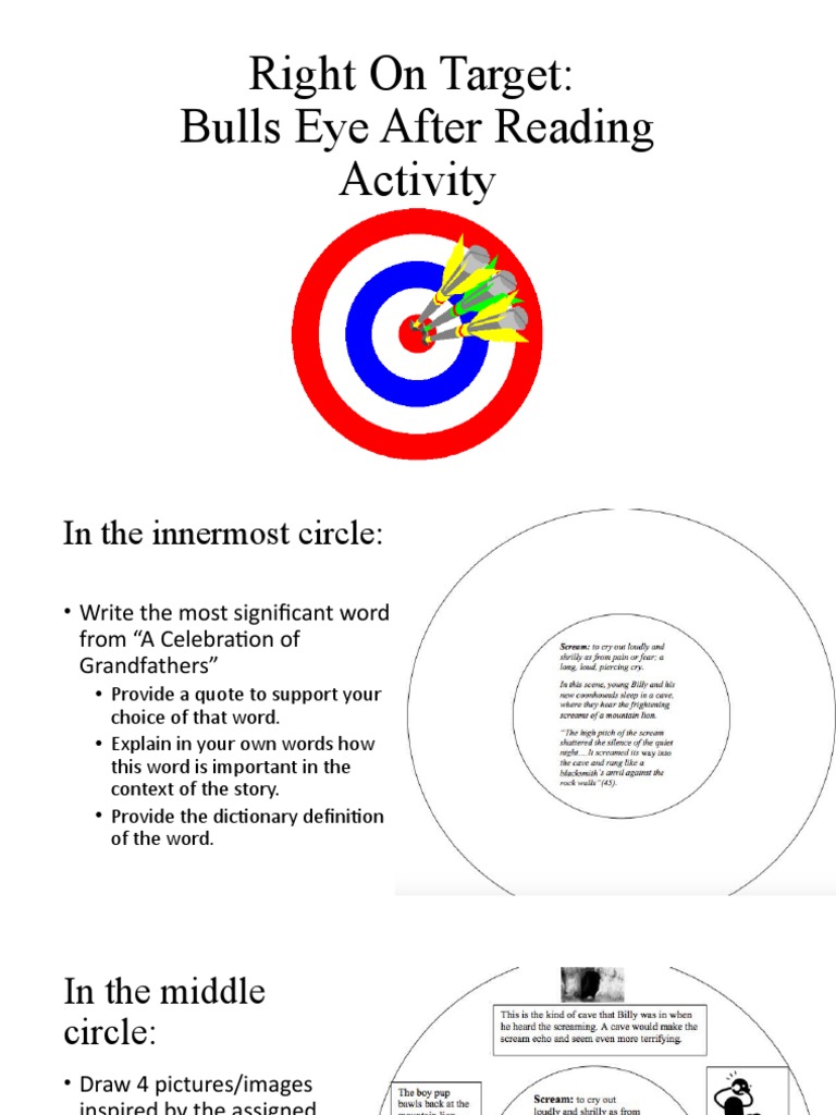 Right On Target: Bulls Eye After Reading Activity | PDF