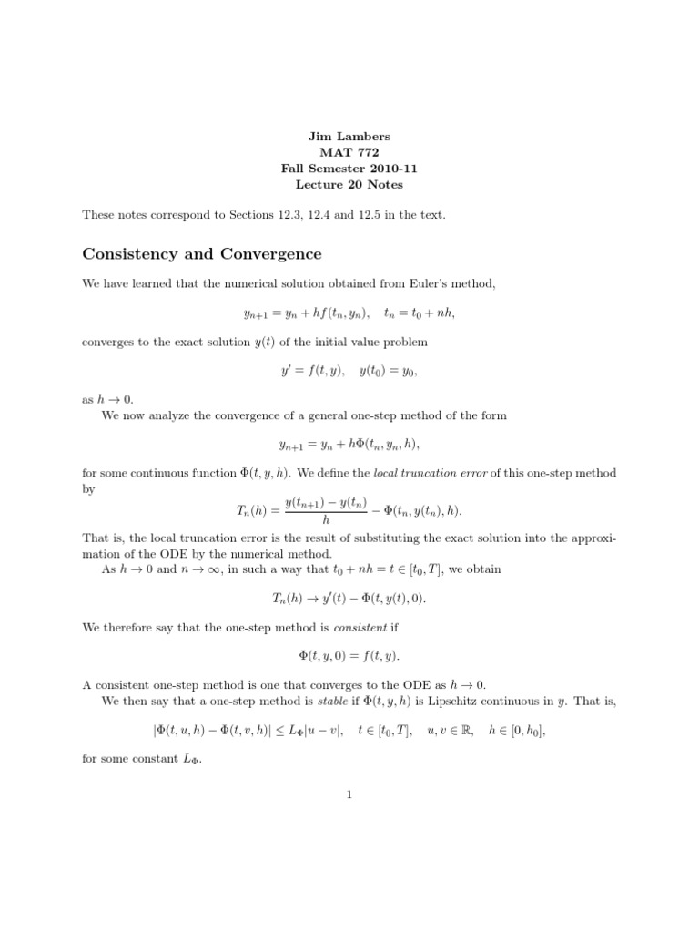 Lecture 20 | Download Free PDF | Mathematical Concepts | Mathematical Analysis