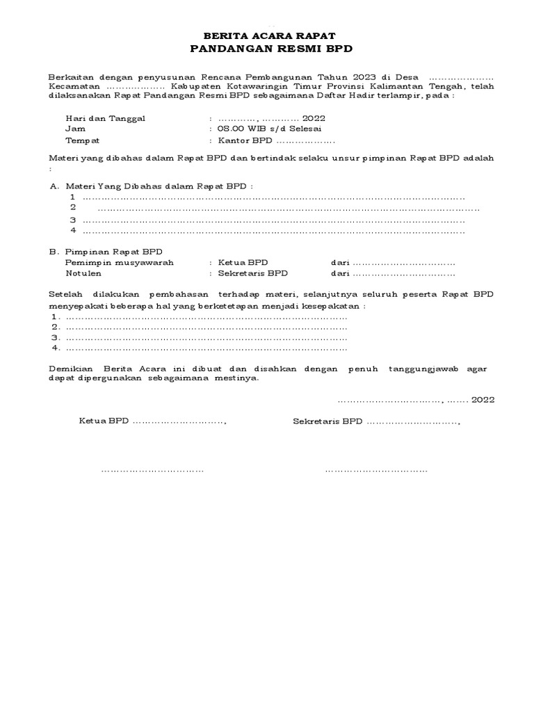 BA Pandangan Resmi BPD | PDF