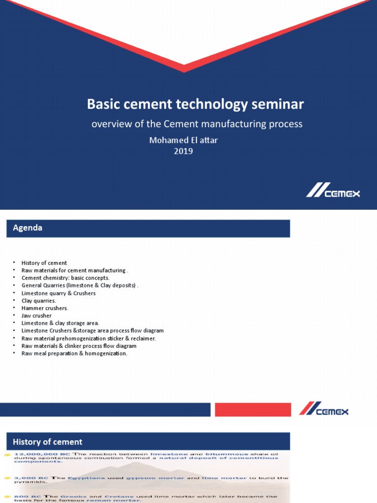 Overview of The Cement Manufacturing Process | PDF | Cement | Silicon ...