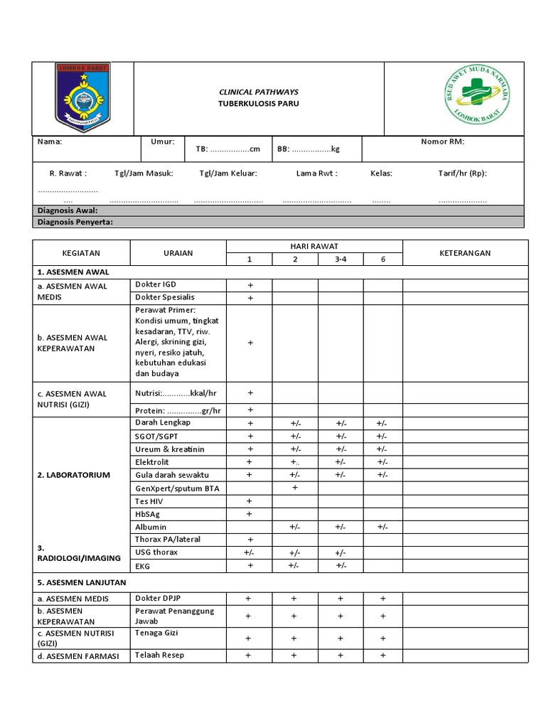 Clinical Pathway TB Paru Rsamn | PDF