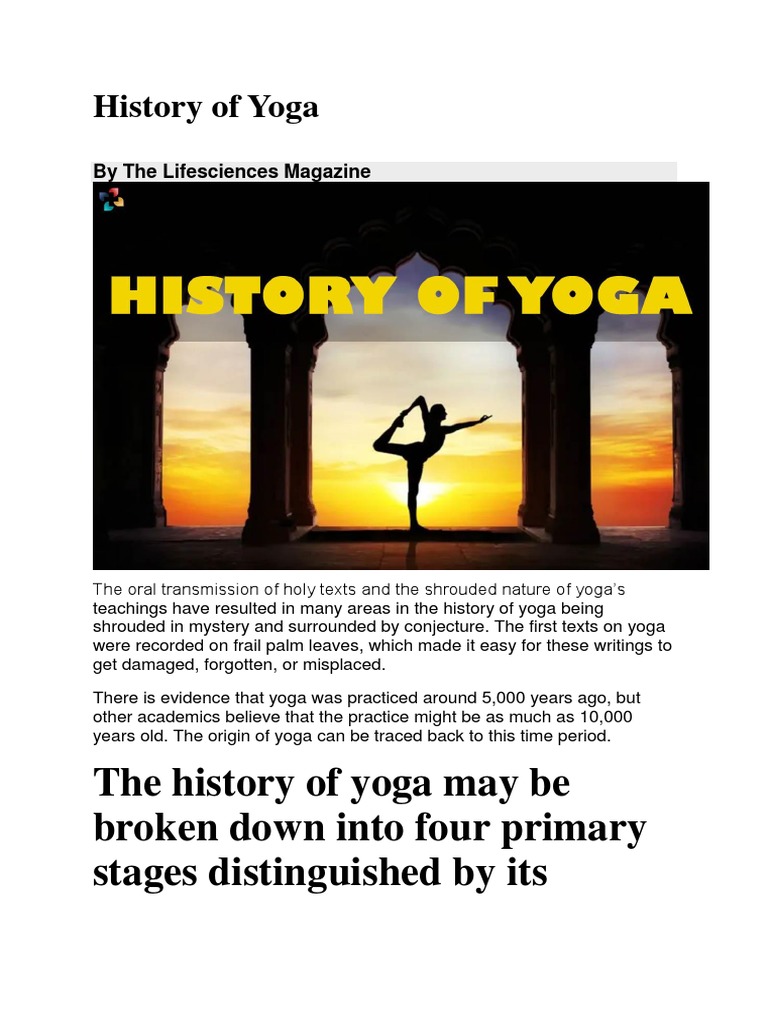 History of Yoga | PDF | Yoga | Hatha Yoga