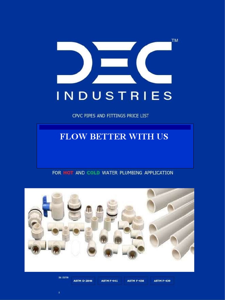 CPVC Pipe Pricing and Specifications | PDF | Pipe (Fluid Conveyance ...