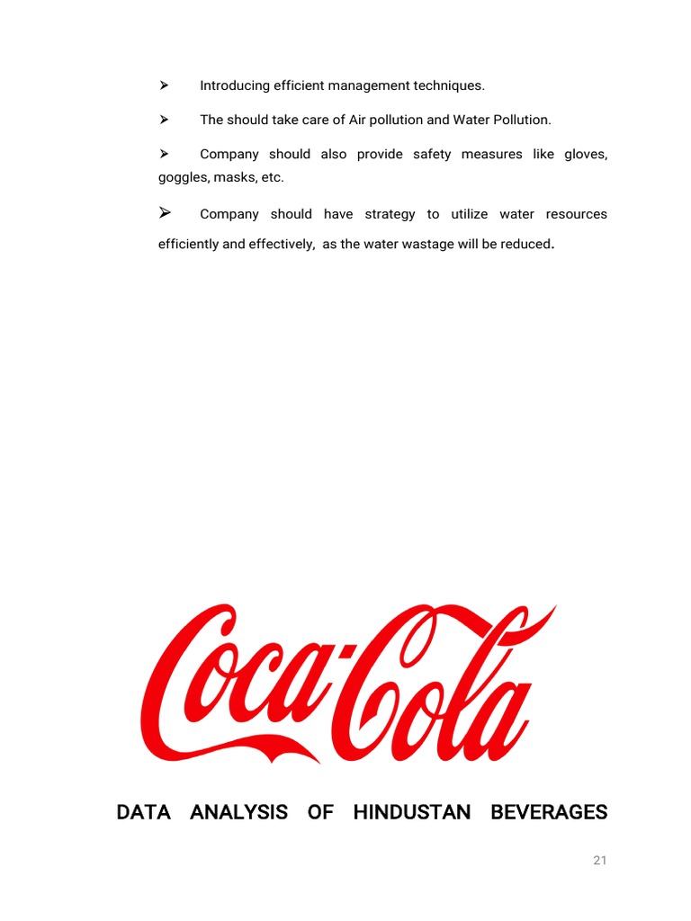 Second Yr Coca Cola Project | PDF